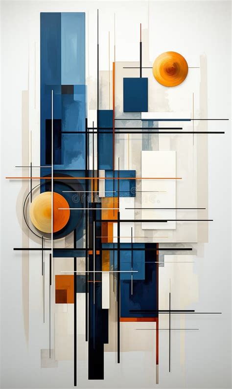 Abstract Artwork With Geometric Shapes Generative Ai Stock Illustration Illustration Of Forms