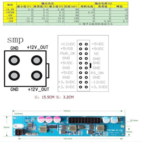 Psu Board For Pico Box Solid State Dc Atx Itx Dc12v Digital Power Board With Mcu Rated 150w Peak