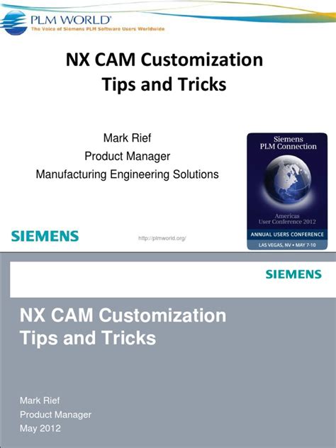Nx Cam Customization Pdf Product Lifecycle Icon Computing