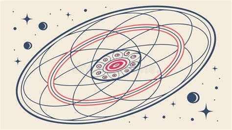 Atomic Orbit Model Illustrating Science Concept And Physics Diagram Vector Design Generative