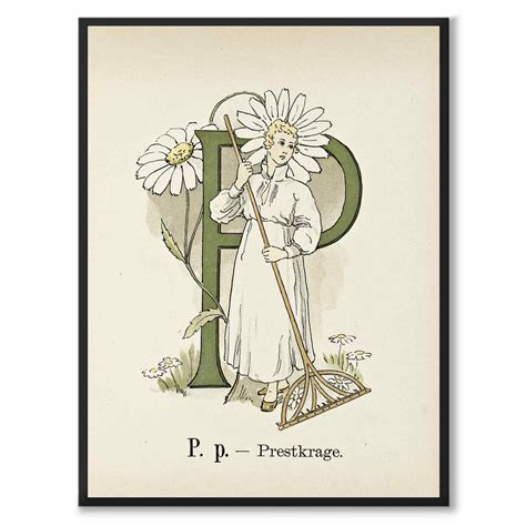 Prinsarnes Blomsteralfabet Poster Affisch Av Ottilia Adelborg Historly