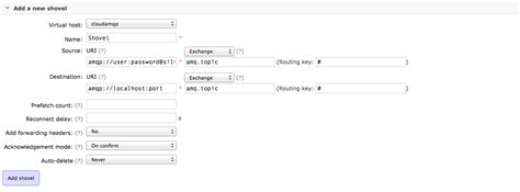 shovel documentation cloudamqp
