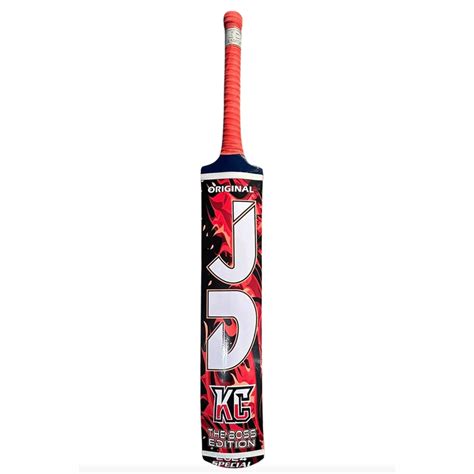 Jd Cricket Tapeball Bat Kc Boss Edition Srilankan Coconut Wood Red