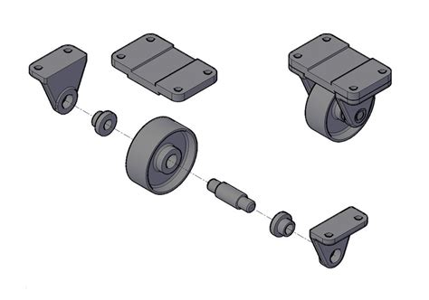 Caster Wheel Assembly Drawing At Charla Bonds Blog