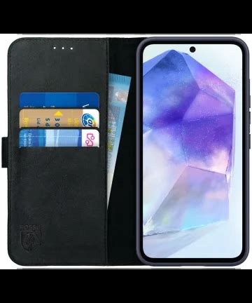 Rosso Deluxe Samsung Galaxy A Hoesje Echt Leer Book Case Zwart Gsmpunt Nl