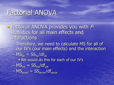 PPT Factorial ANOVA PowerPoint Presentation Free Download ID