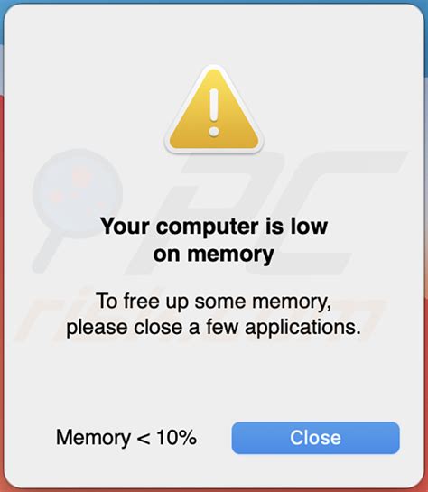 Your Computer Is Low On Memory POP UP Mac Removal Steps And MacOS Cleanup Updated