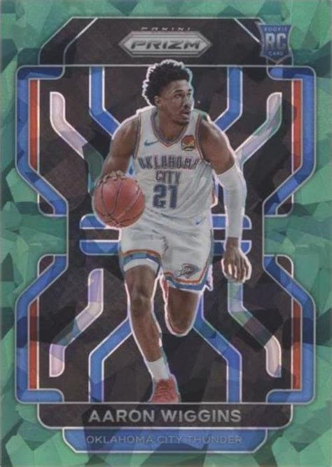 2021 22 Panini Prizm Aaron Wiggins 286 Green Ice Prizm Rc For Sale