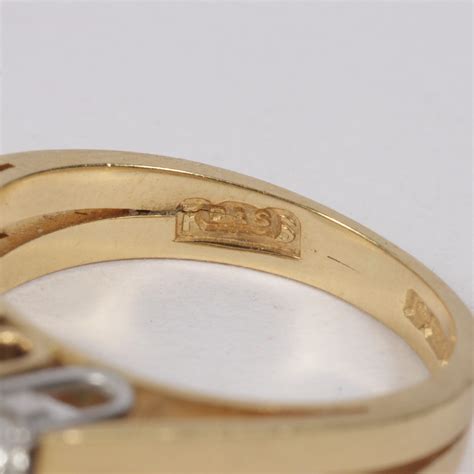 Lot Vintage Continental Estate 18k Yellow And White Gold Ruby And
