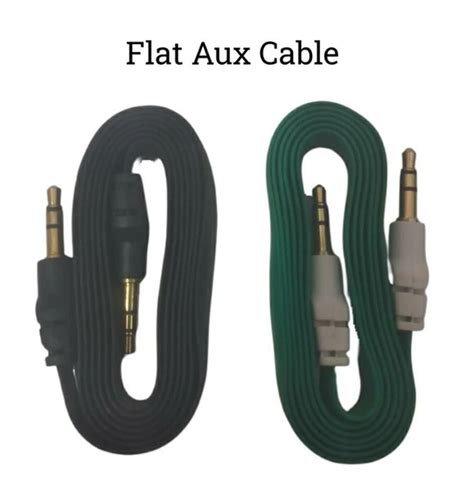 Flat Aux Cable Black And Grey