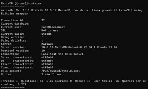 🗃️ ubuntu 22 04 server mariadb 설치 및 기본 설정 in raspberry pi 4