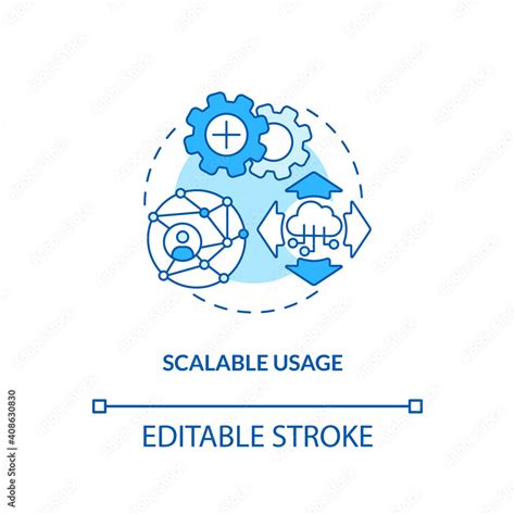 Scalable Usage Concept Icon Saas Argument Idea Thin Line Illustration Concurrent Accesses