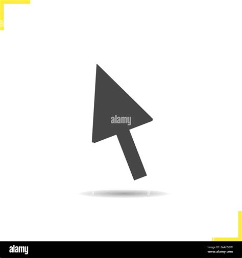 Computer Mouse Arrow Icon Drop Shadow Pointer Silhouette Symbol Computer Cursor Vector