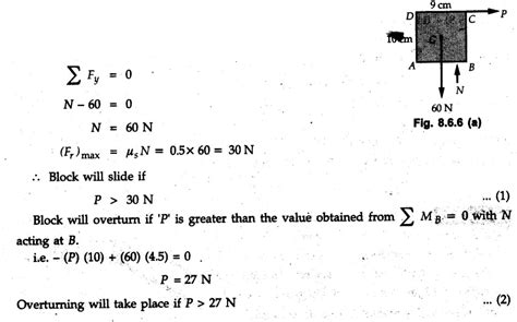 Solved Example Practice Problems Dry Friction