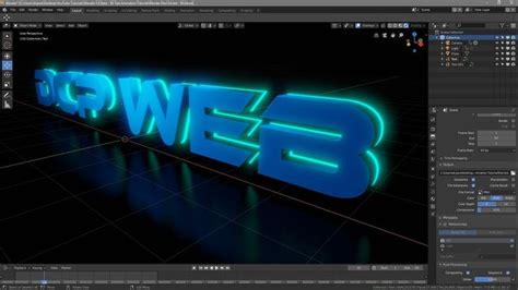 Blender 28 Beginners Tutorial 3d Text Animation Tutorial Part