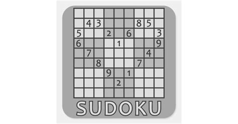 Sudoku Stickers Zazzle