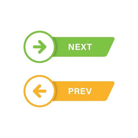 Premium Vector Next And Previous Button With Arrow Right Left Icon In