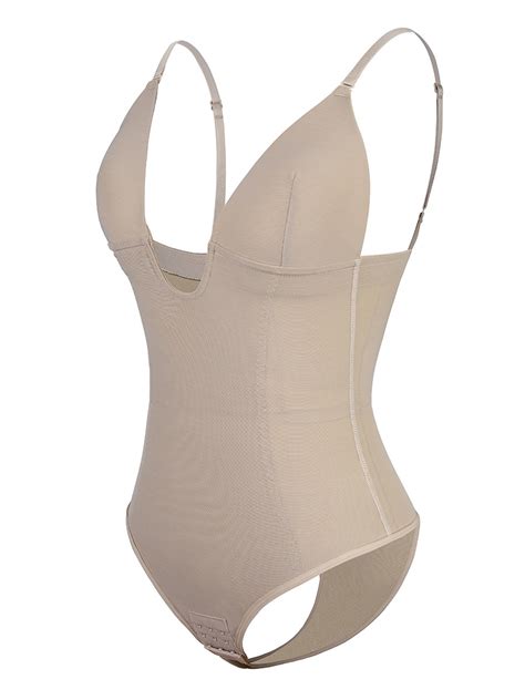 Nude Plus Size Low Back Thong Body Shaper Abdominal Slimmer