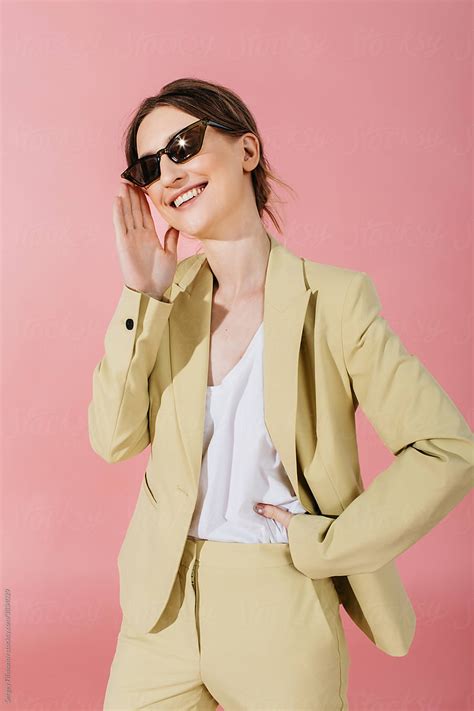 Sun Portrait Happy Woman By Stocksy Contributor Serge Filimonov
