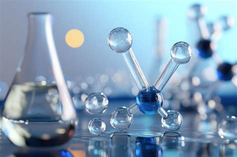 Molecular Structure And Laboratory Equipment Creating A Scientific Atmosphere In A Research