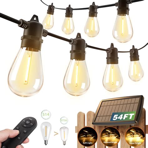 Addlon 54 48 6 Ft Solar String Lights Outdoor Waterproof With Usb Port