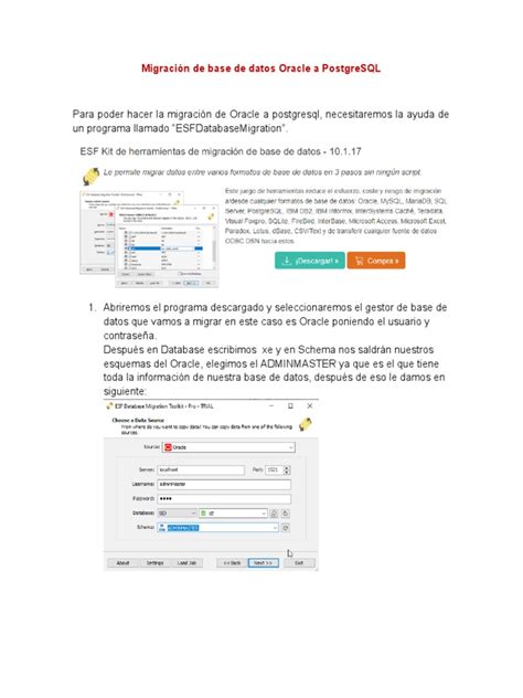 migración de base de datos oracle pdf
