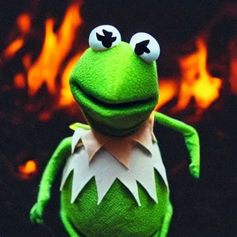 kermit the frog as an attack ship, on fire off the | Stable Diffusion | OpenArt