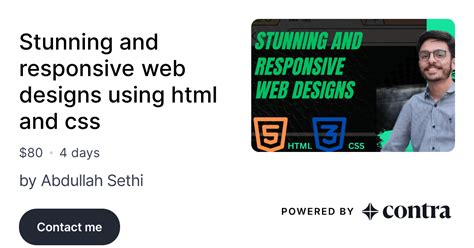 Stunning And Responsive Web Designs Using Html And Css By Abdullah Sethi