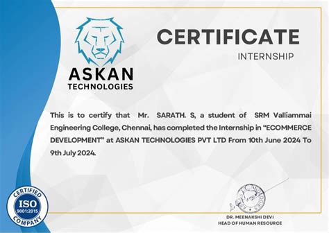 sarath sarath on linkedin internship ecommerce webdevelopment