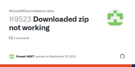 downloaded zip not working · issue 9523 · microsoftdocs msteams docs