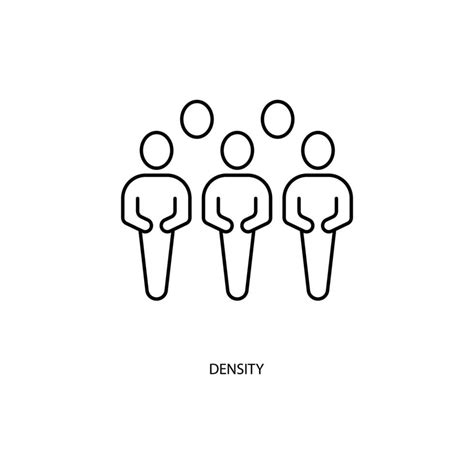 Density Concept Line Icon Simple Element Illustration Density Concept Outline Symbol Design