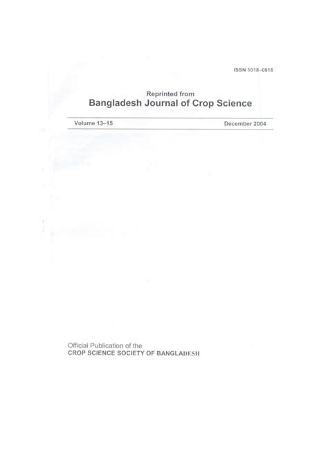 Pdf Correlation And Path Coefficient Analysis For Green Fodder Yield