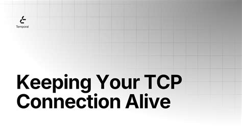 Keeping Your Tcp Connection Alive Temporal Validator Services