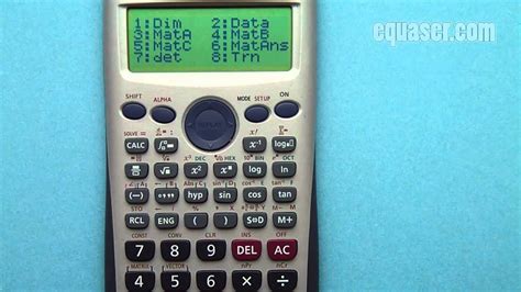 Inverse And Transpose Of Matrix On Casio Fx 991 Es Plus