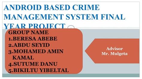 Crime Record Management System Crms Ppt