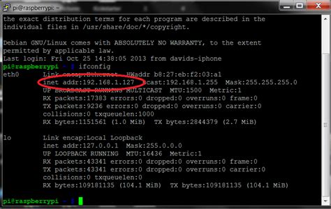 Raspberry Pi Ip Ifconfig Raspberry Tips