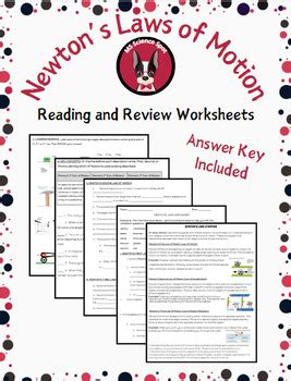 Newton S Laws Of Motion Worksheet And Review By MS Science Spot TpT