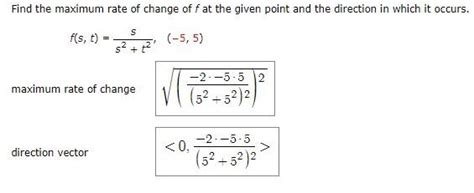 Solved Find The Maximum Rate Of Change Of F At The Given Chegg Com