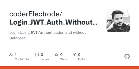github coderelectrode login jwt auth withoutdb login using jwt