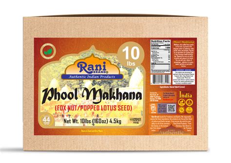 Rani Jumbo Phool Makhana Fox Nutpopped Lotus Seed Plain Raw Uncooke — Rani Brand Factory Store