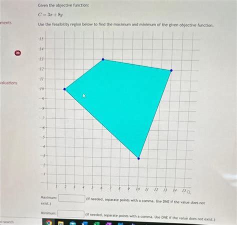 Solved Given The Objective Function C 3x 8y Exist