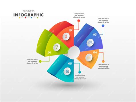 Premium Vector Colorful 3d Statistical Pie Chart