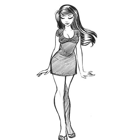 Картинки для срисовки девушек в полный рост