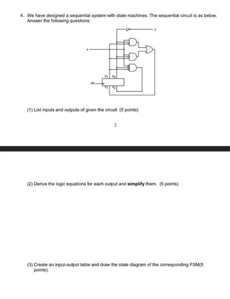 Solved 4 We Have Designed A Sequential System With State