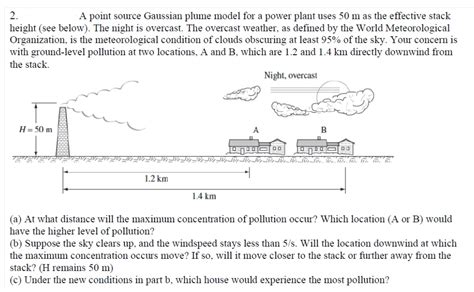 Answered A Point Source Gaussian Plume Model For Bartleby