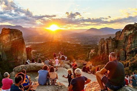 Majestic Sunset On Meteora Rocks Tour Local Agency