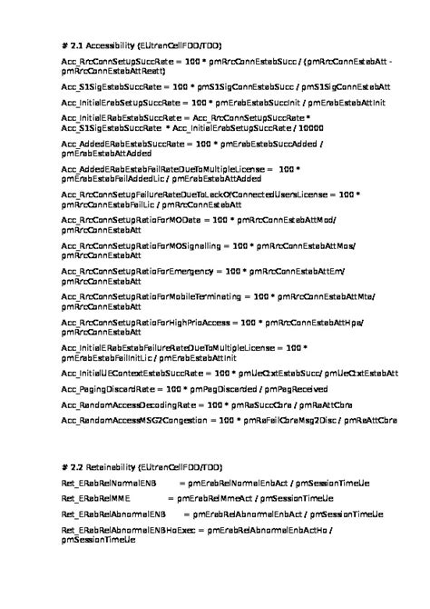 Kpi Formula Oss Lte PDFCOFFEE COM