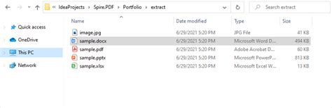 extract files from pdf portfolio in java