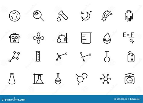 Science Line Vector Icons 5 Stock Illustration Illustration Of Ranking Connection 69519619