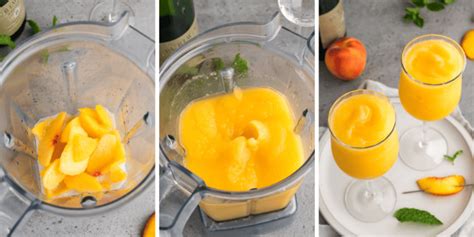 Frozen Peach Bellini The Chunky Chef